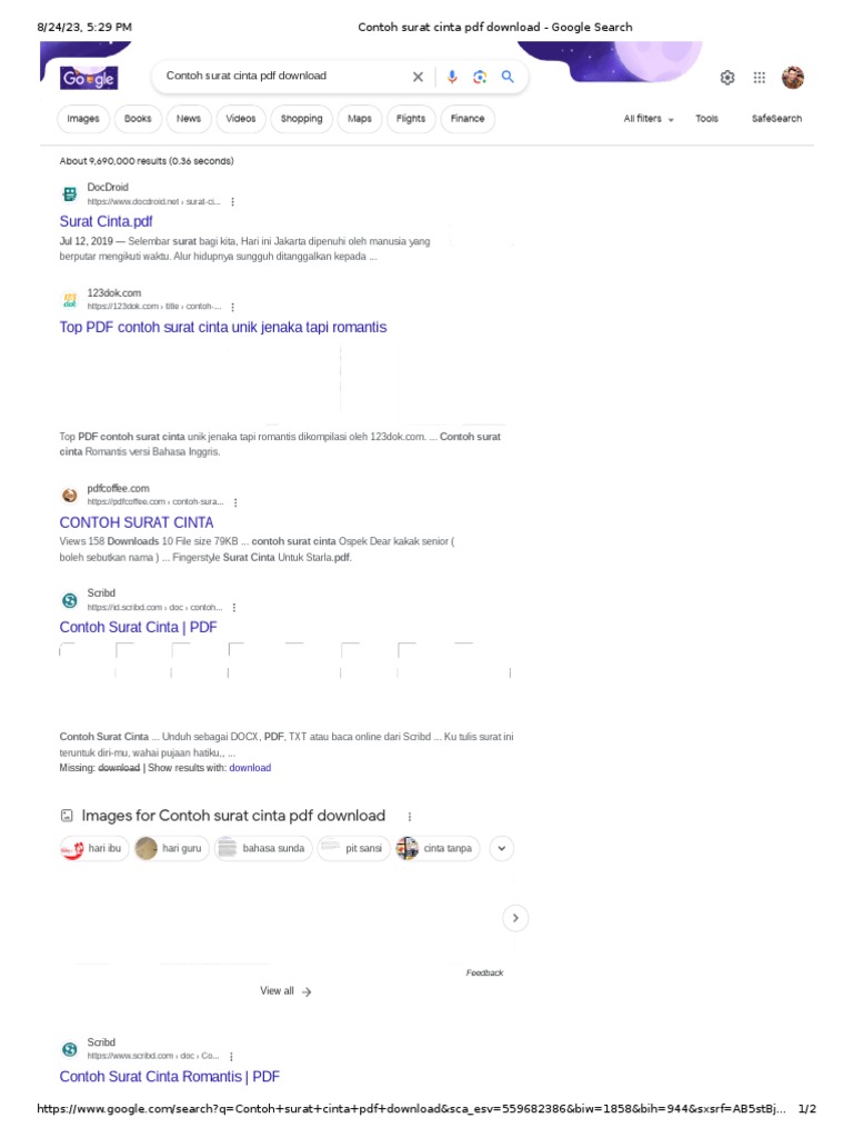 Contoh Surat Cinta Pdf