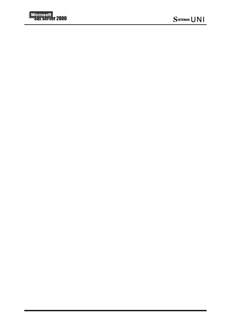 Introduccion A SQL Server 2000 (Buen Manual) | PDF | Servidor SQL de Microsoft | SQL