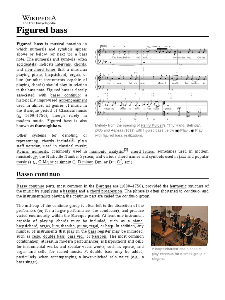 Figured Bass | PDF | Chord (Music) | Musicology