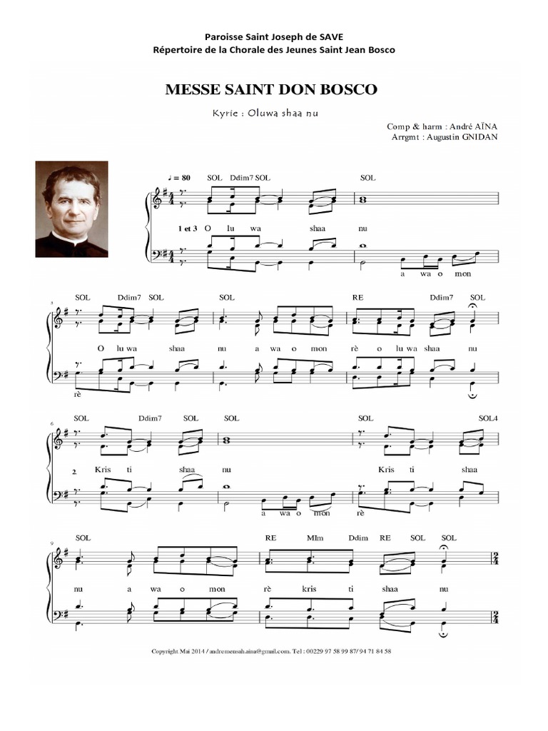 Messe Saint Don Bosco | PDF