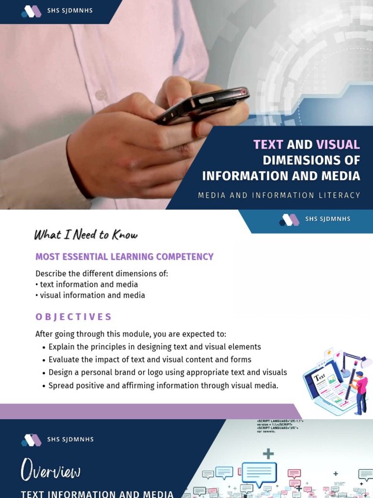 Text and Visual Dimension of Information and Media | PDF | Typefaces ...