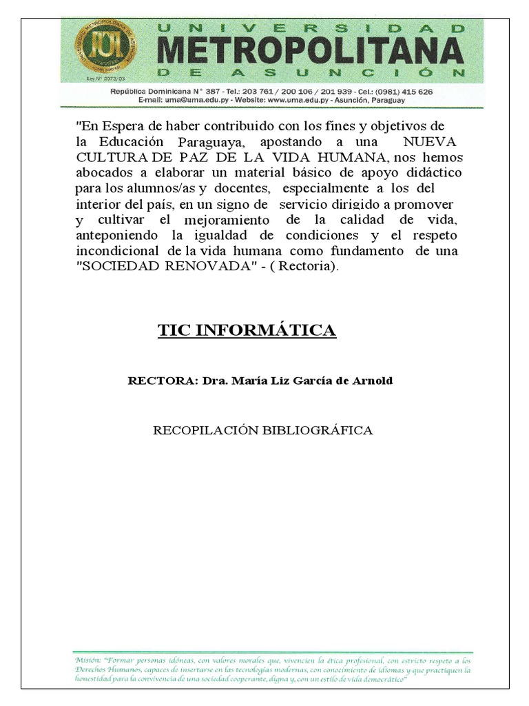 Tic Informatica 1 | PDF | Ciencias de la Computación | Aprendizaje