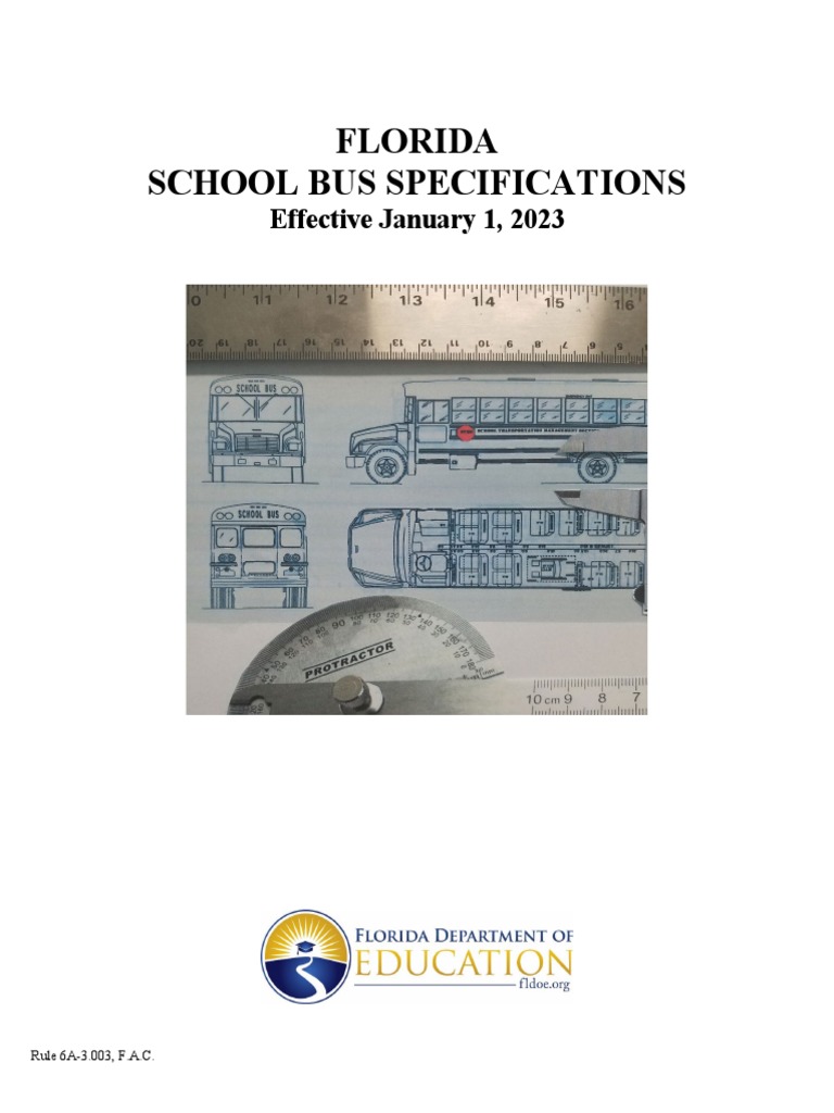Florida School Bus Specifications: Effective January 1, 2023 | PDF ...