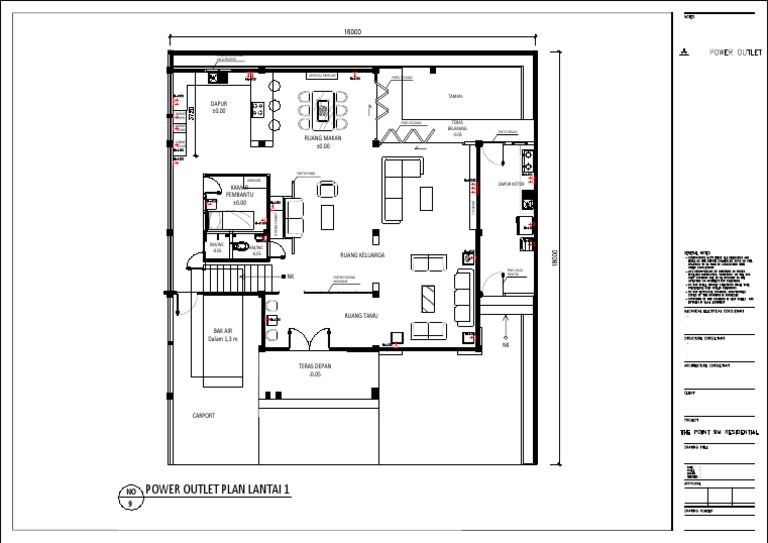 09 - Power Outlet Plan Lantai 1 | PDF