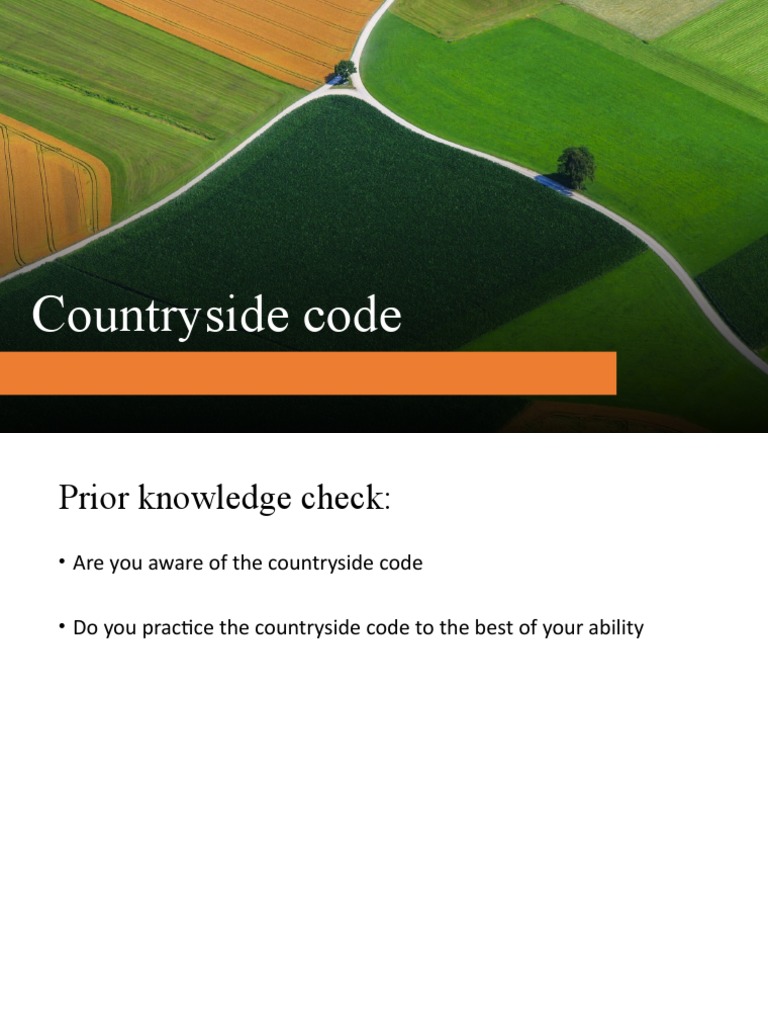 Countryside Code Presentation | PDF