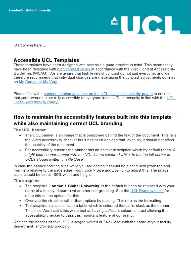 UCL A4 Letterhead Bright Blue | PDF