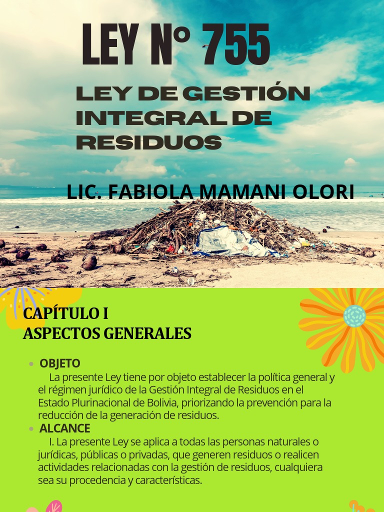 Ley 755 | PDF | Residuos | Gestión de residuos