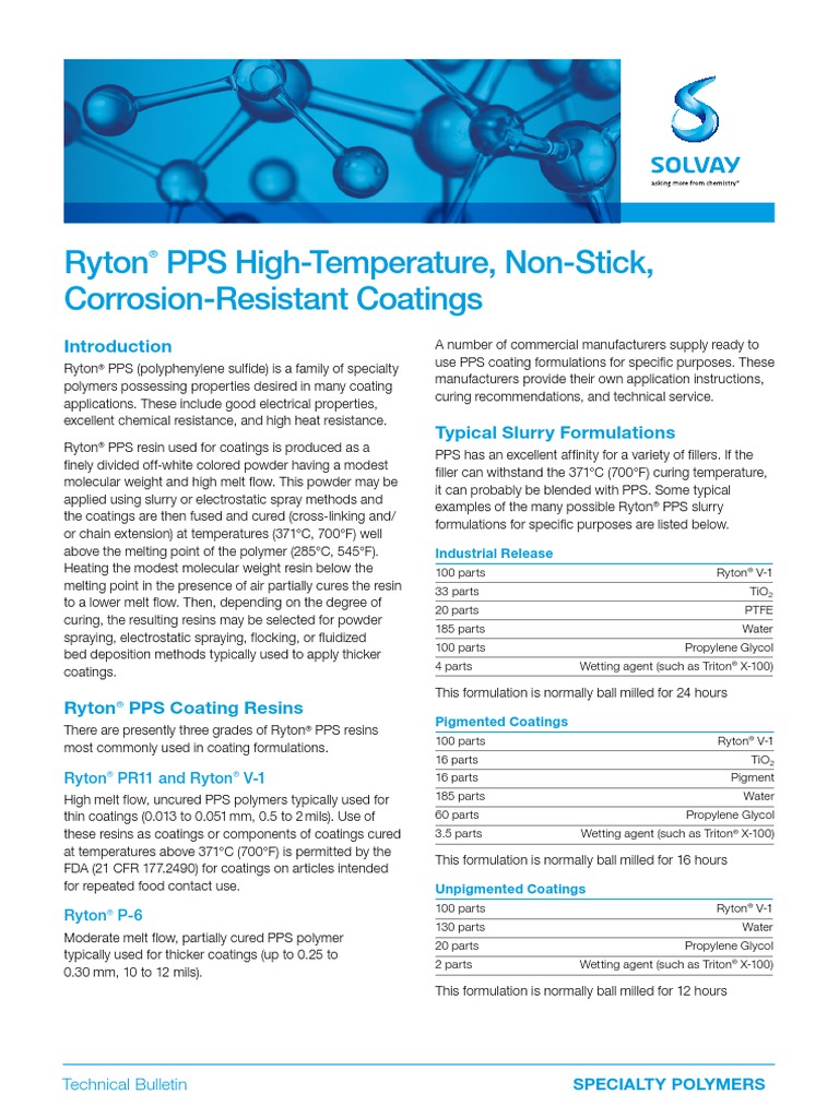 Ryton® PPS - Corrosion-Resistant-Coatings | PDF | Polymers | Coating