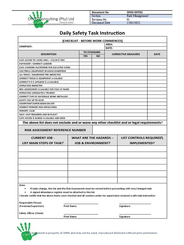 Ohss Dsti 2022 | PDF | Risk Assessment | Risk