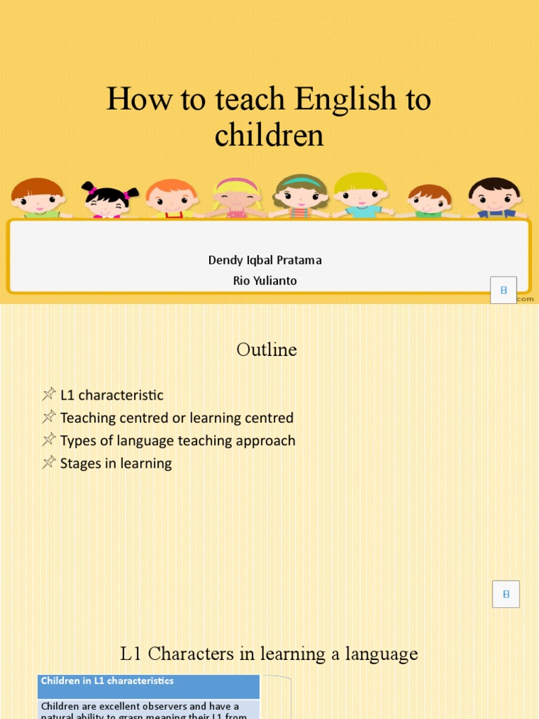 How To Teach English To Children | PDF
