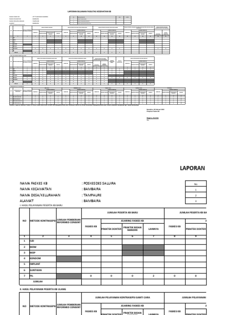 Blangko Laporan KB-6 | PDF