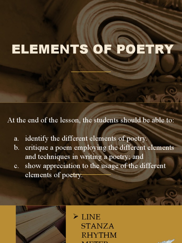 Poetry Elements | PDF