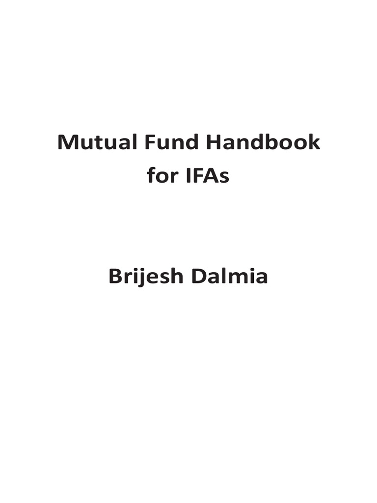 Mutual Fund Handbook For IFAs-English | PDF