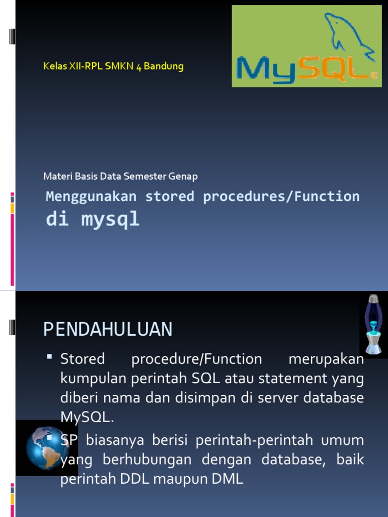 10 - Menggunakan Stored Procedures Dan Function Di MySQL | PDF