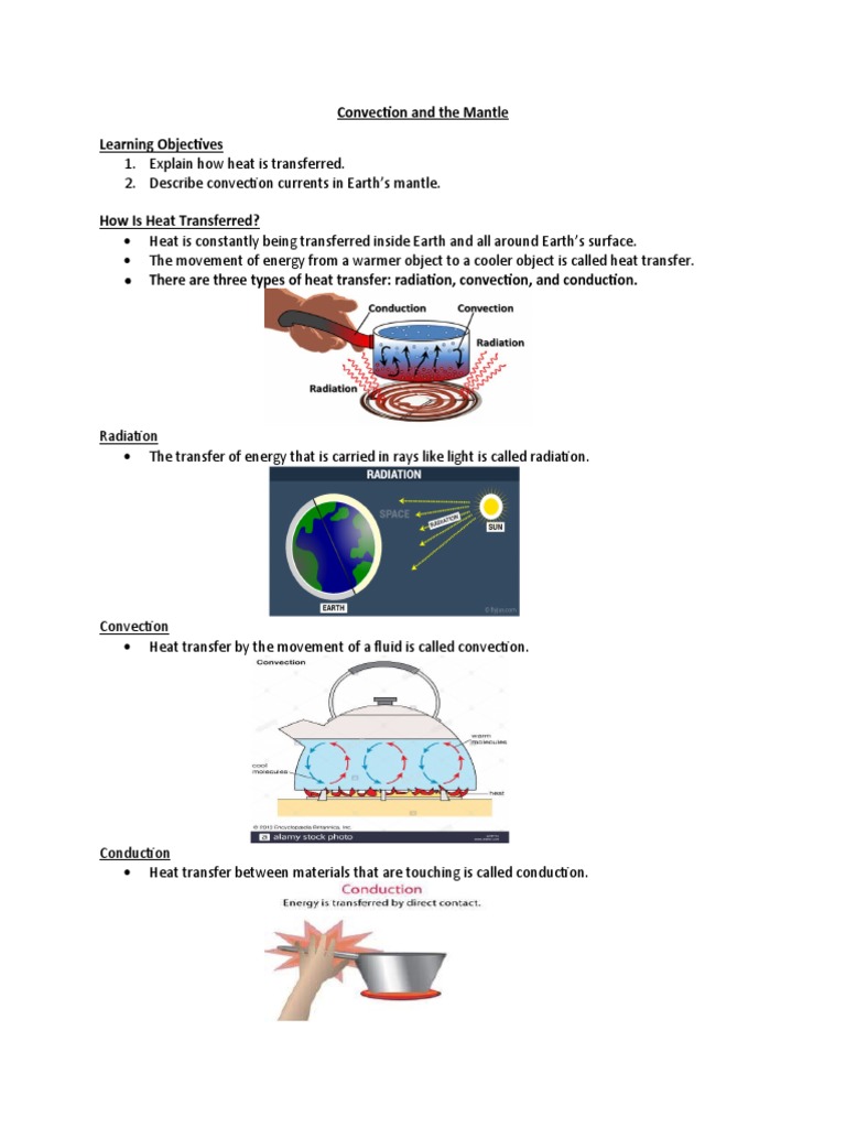 Convection and The Mantle - Gr. 6 Lesson Notes | PDF
