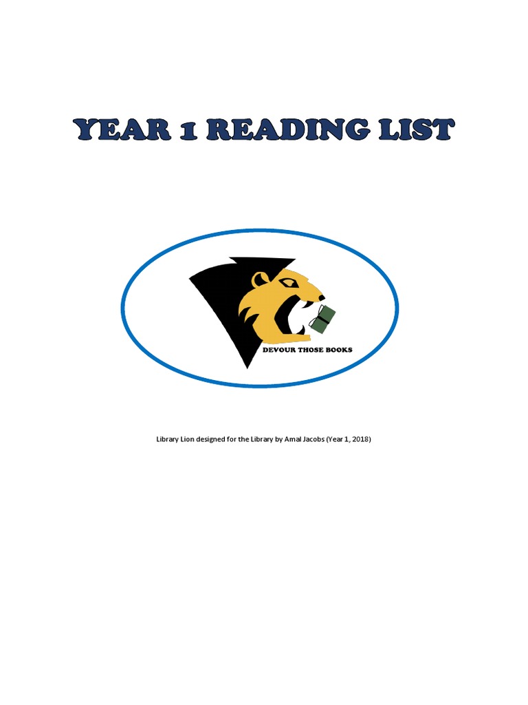 [Template] 2022 Year 1 English Portfolio Recommended Reading List | PDF ...