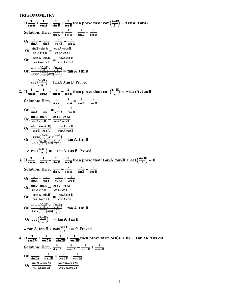 Trigonometry | PDF | Algebra | Rotation