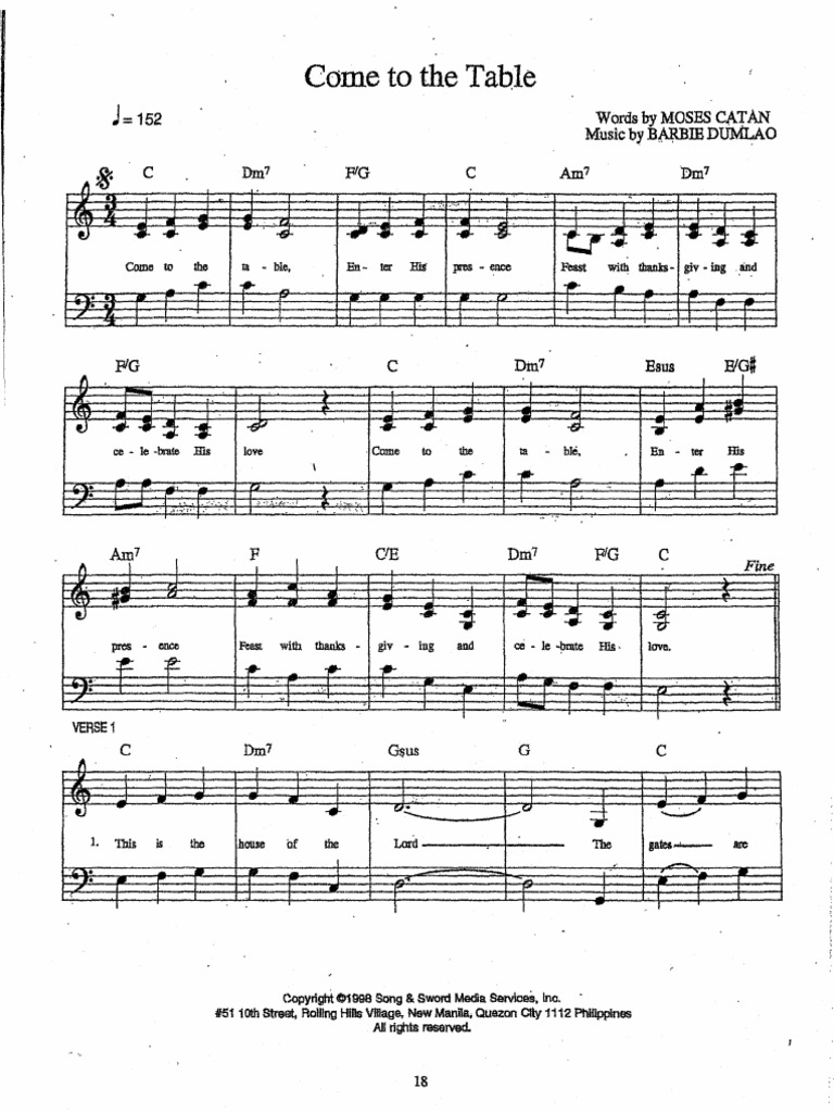 Come To The Table | PDF