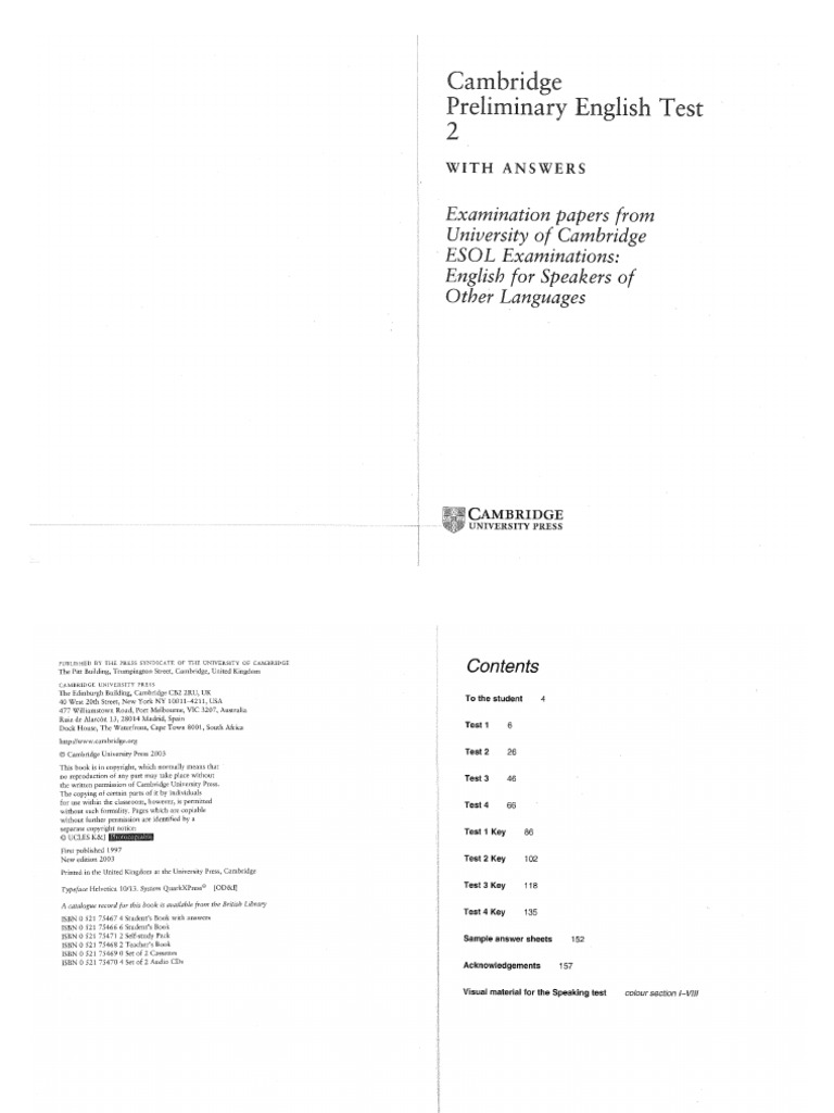 Pet 2 Student's Book | PDF