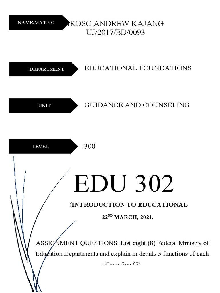Edu 302 Assignment | PDF