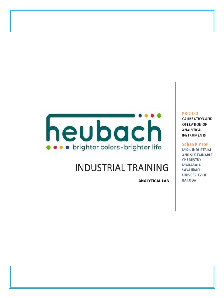 Sohan Patel Report Heubach India | PDF | Gas Chromatography ...