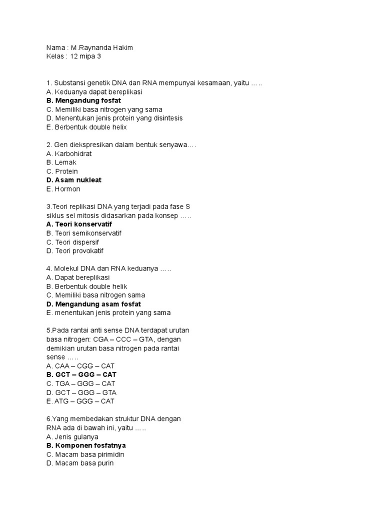 25 Soal Un Biologi Materi Genetika | PDF