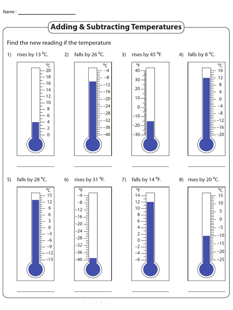Intergers Exercises (Addition and Substraction) | PDF