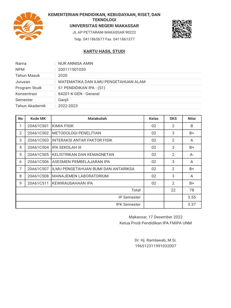 Khs Sem. 5 - Pendidikan Ipa (2020) | PDF