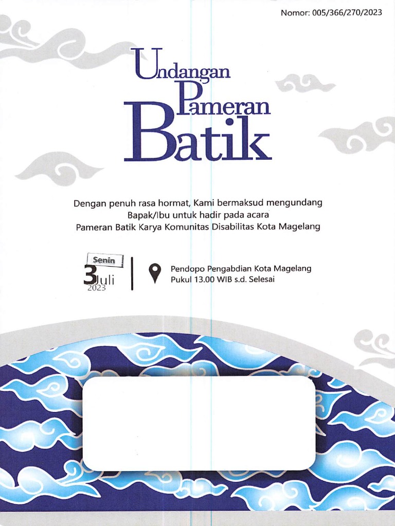 Undangan Pameran Batik | PDF