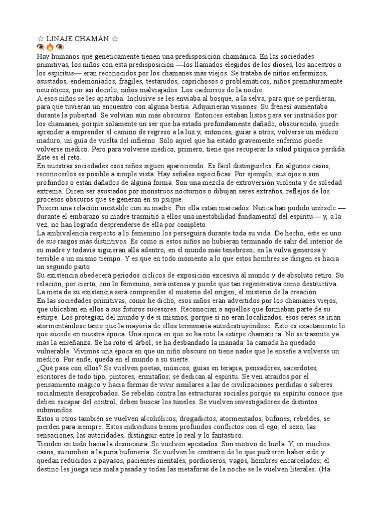 Linaje Chamán | PDF | Chamanismo