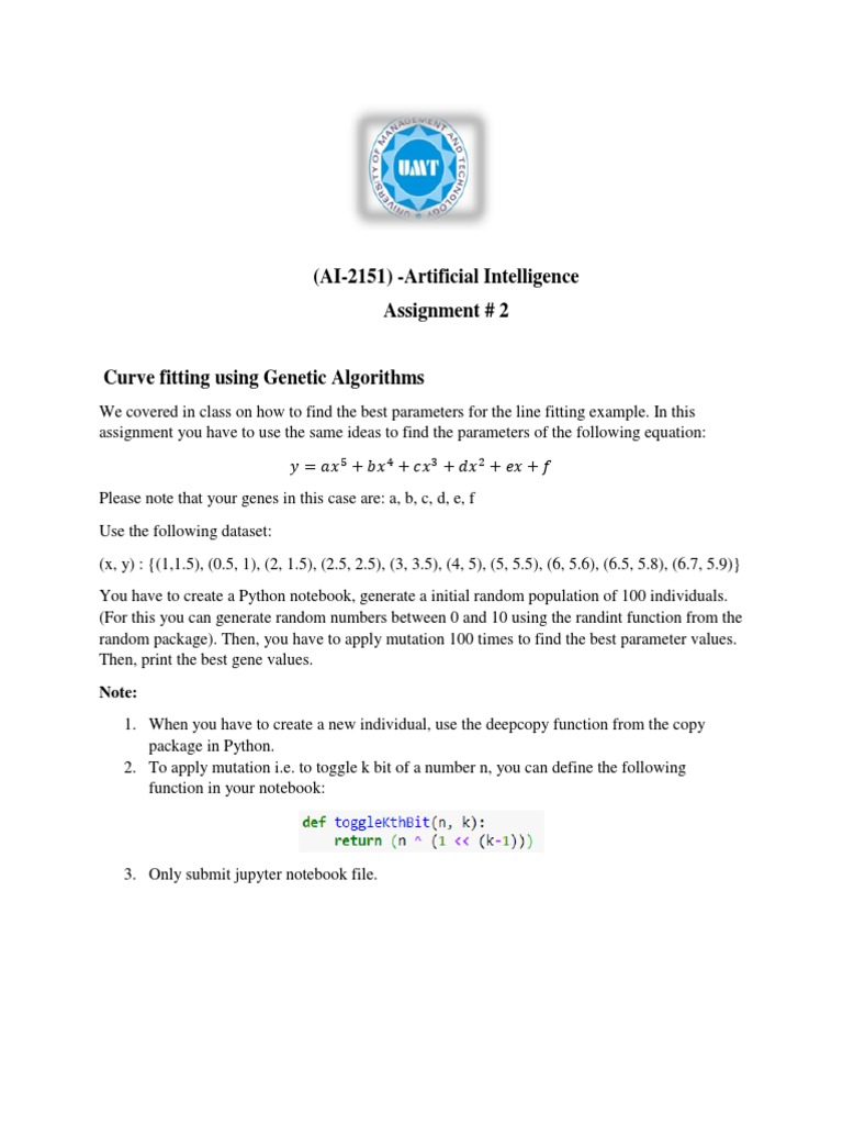 Assignment 2 - Genetic Algorithms | PDF