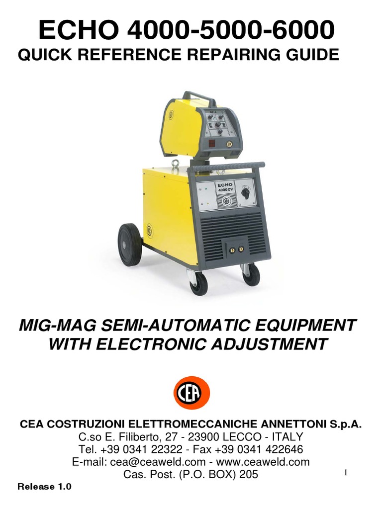 ECHO 4000-5000-6000-Quick Reference Repairing Guide | PDF | Rectifier | Voltage