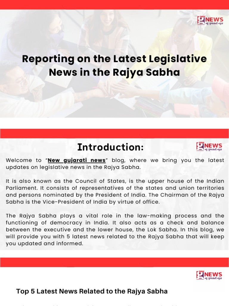 Reporting On The Latest Legislative News in The Rajya Sabha | PDF ...