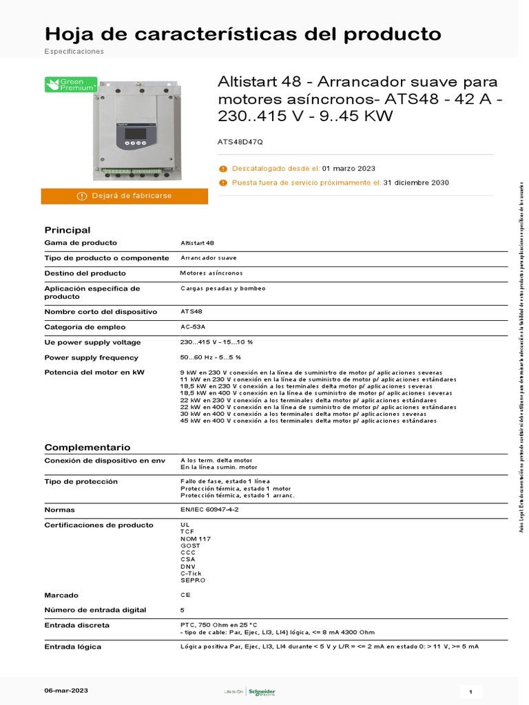Altistart 48 - ATS48D47Q | PDF