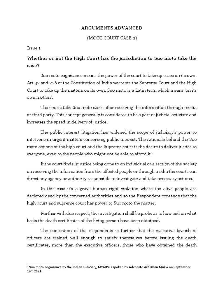 arguments advance of the MC 2 | PDF