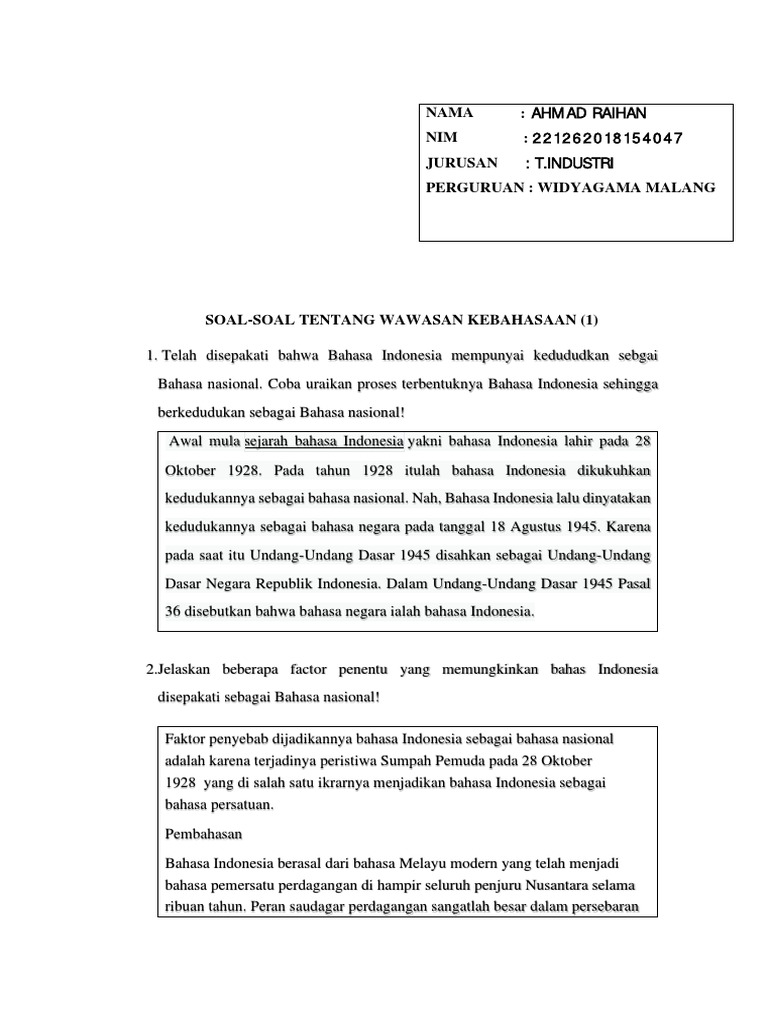 Tugas 1 Ahmad Raihan | PDF