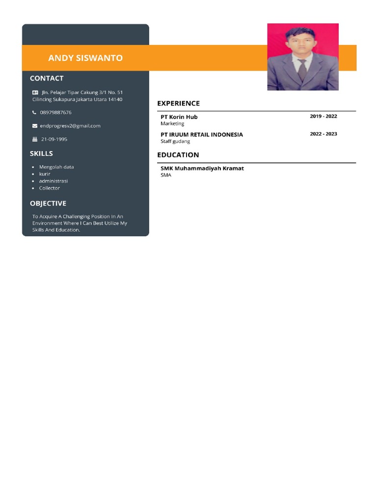 CV Andy Siswanto | PDF