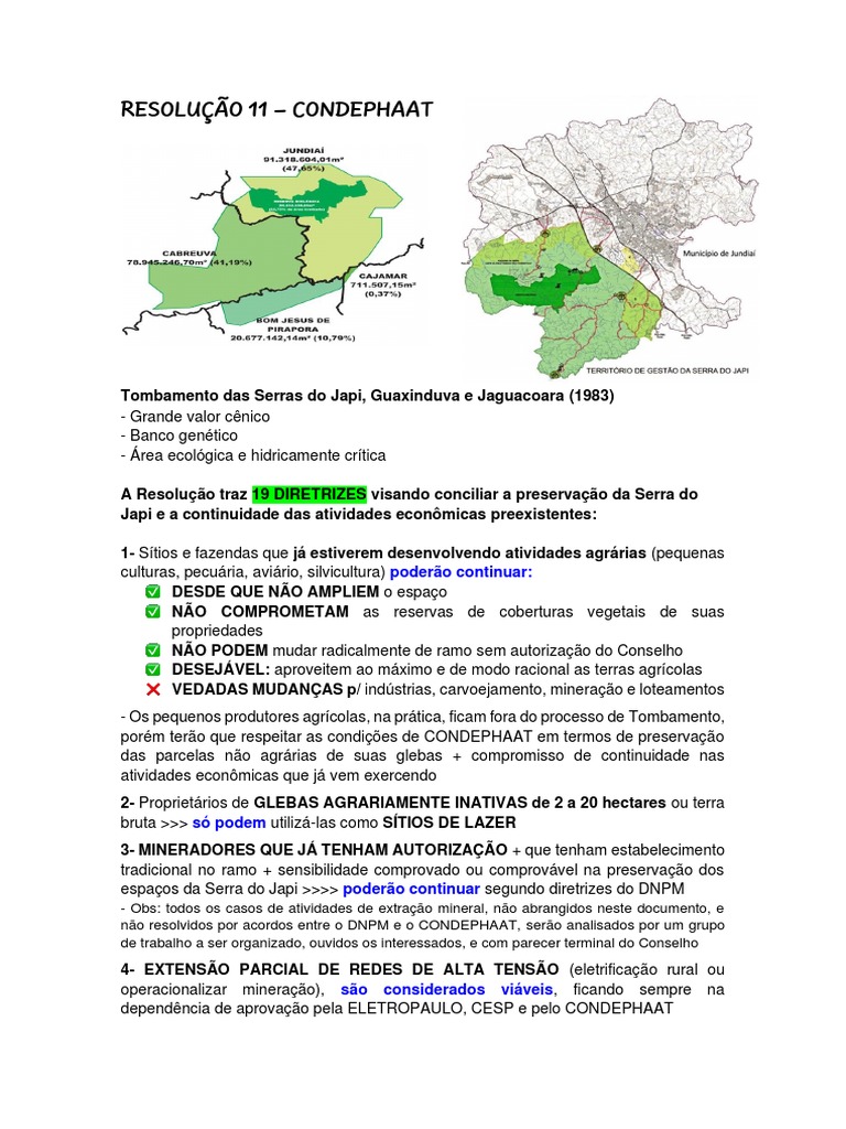 Resolução 11 Condephaat | PDF