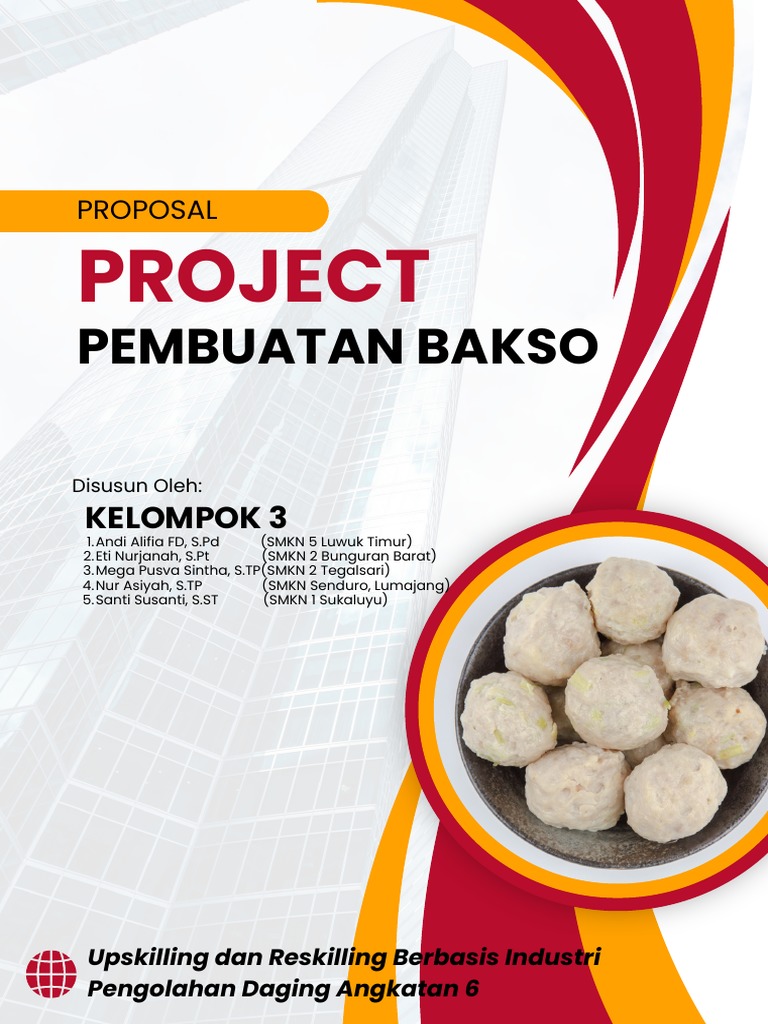 Kelompok 3 - Proposal Penyusunan Proyek Pembuatan Bakso | PDF