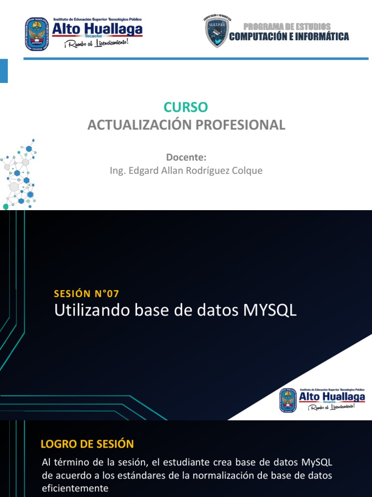 Sesión-N°07-Utilizando Base de Datos MYSQL | PDF | Negocios