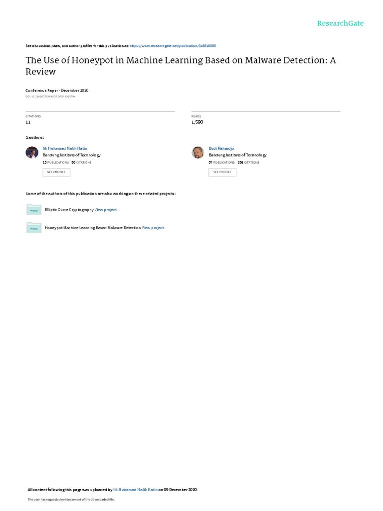 The Use of Honeypot in Machine Learning Based On Malware Detection: A Review | PDF | Malware ...