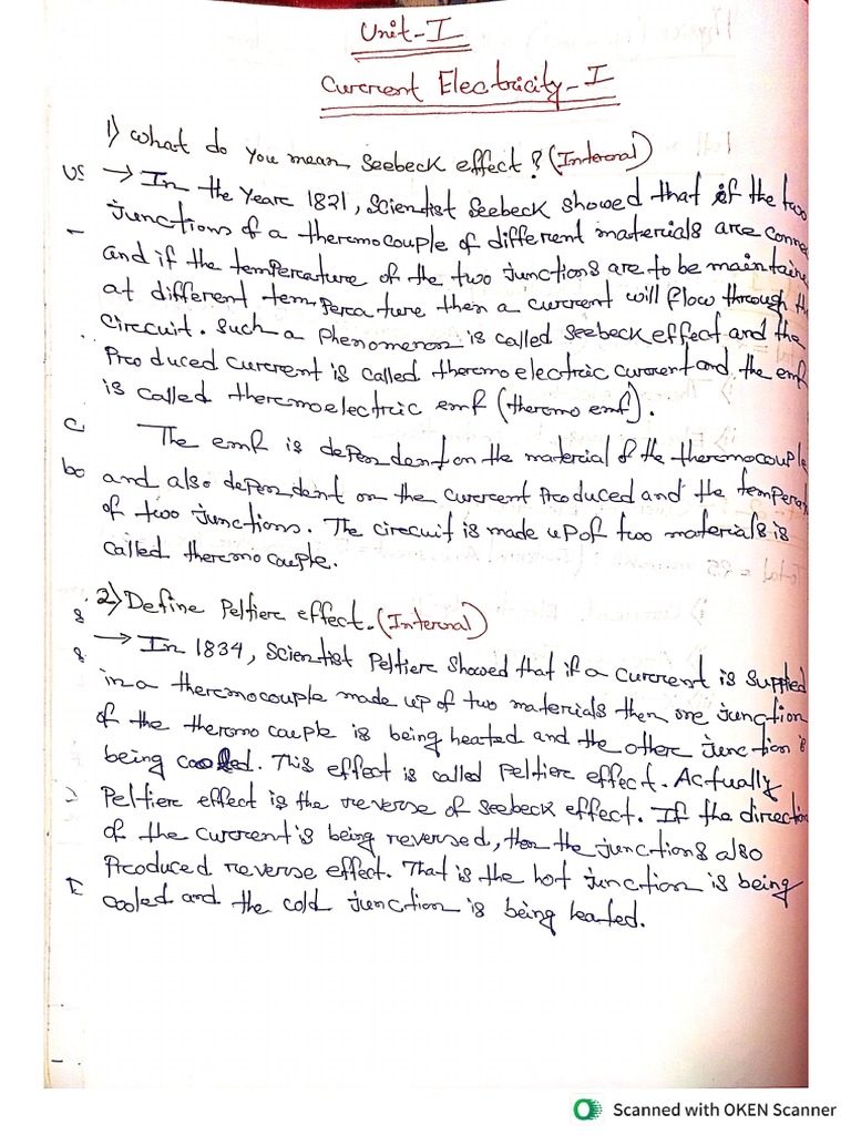 Current Electricity 1 | PDF