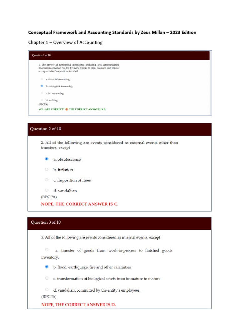 CFAS Millan 2023 Ed Chapter 1 - Overview of Accounting | PDF