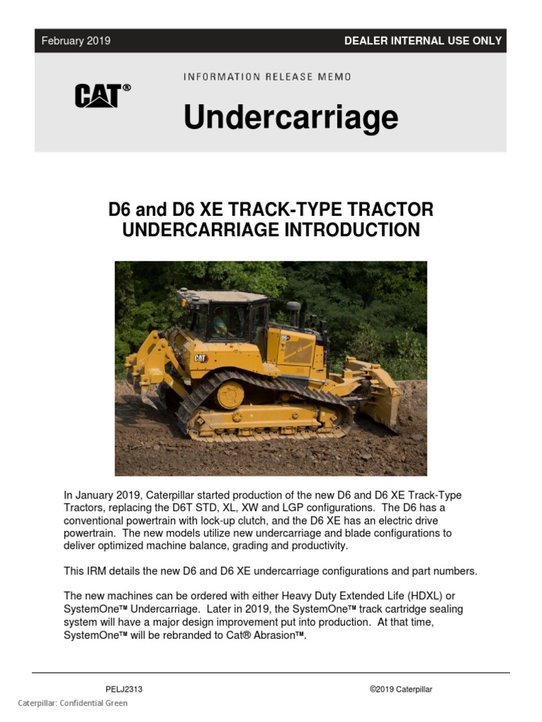 Undercarriage: D6 and D6 Xe Track-Type Tractor Undercarriage Introduction | PDF | Screw | Vehicles