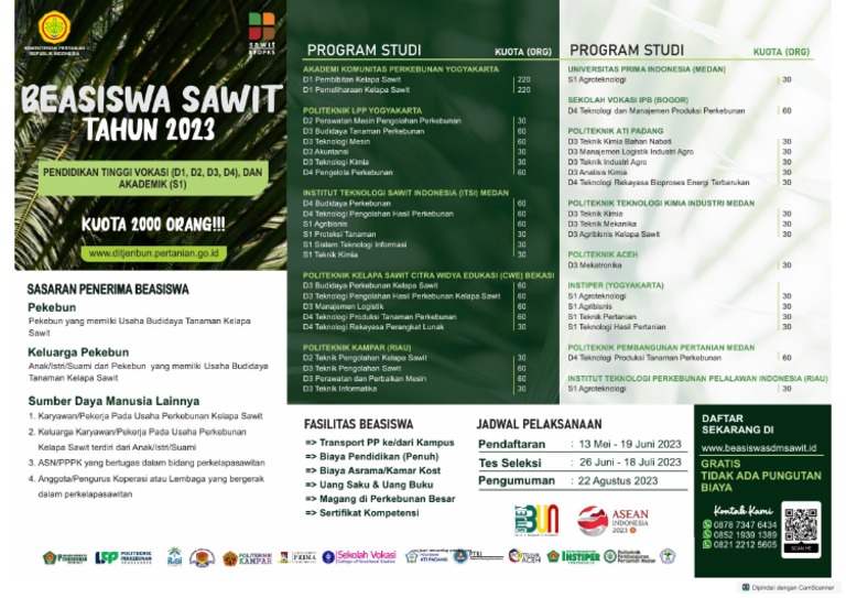 Poster Beasiswa SDMPKS Edit 10 Mei 2023 | PDF