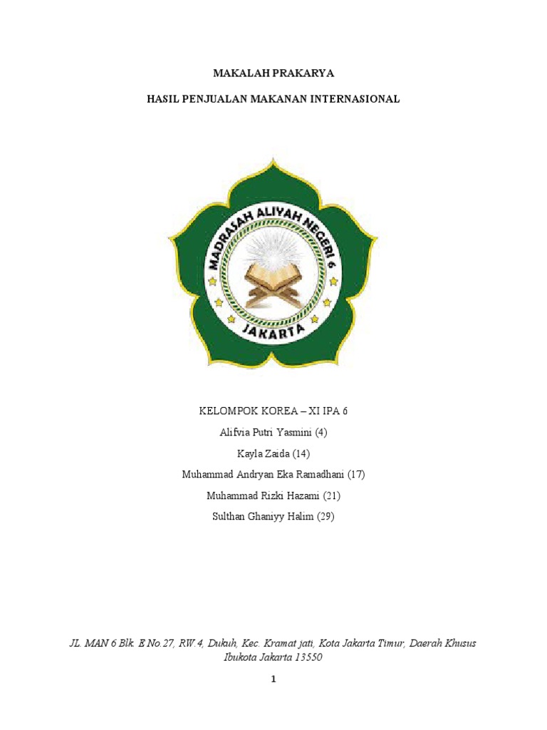 Makalah Prakarya | PDF