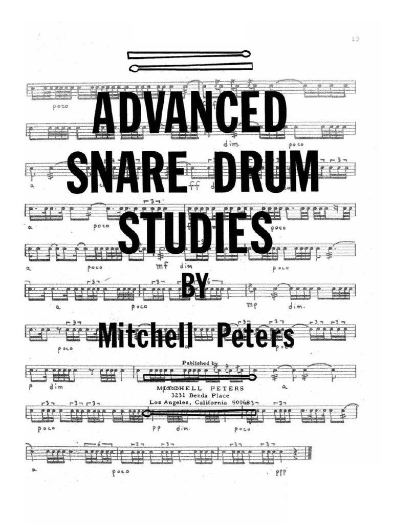 Advanced Snare Drum Studies Mitchell Peters PDF Compress | PDF