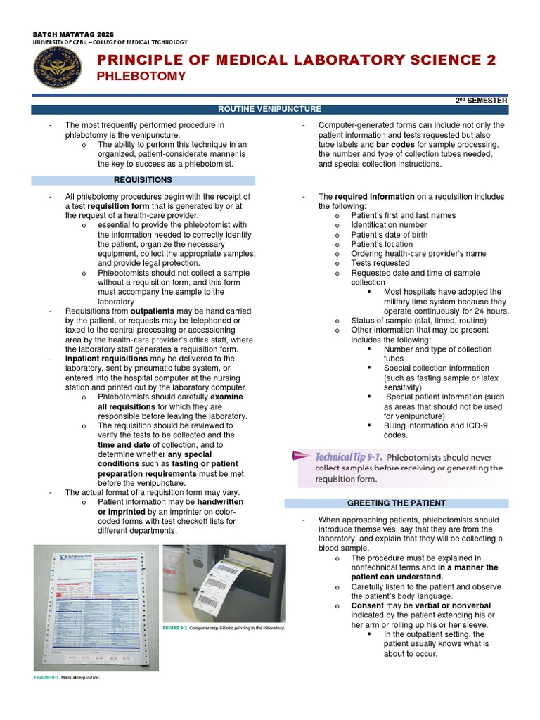 CH9 Phleb | PDF | Patient | Medical Specialties