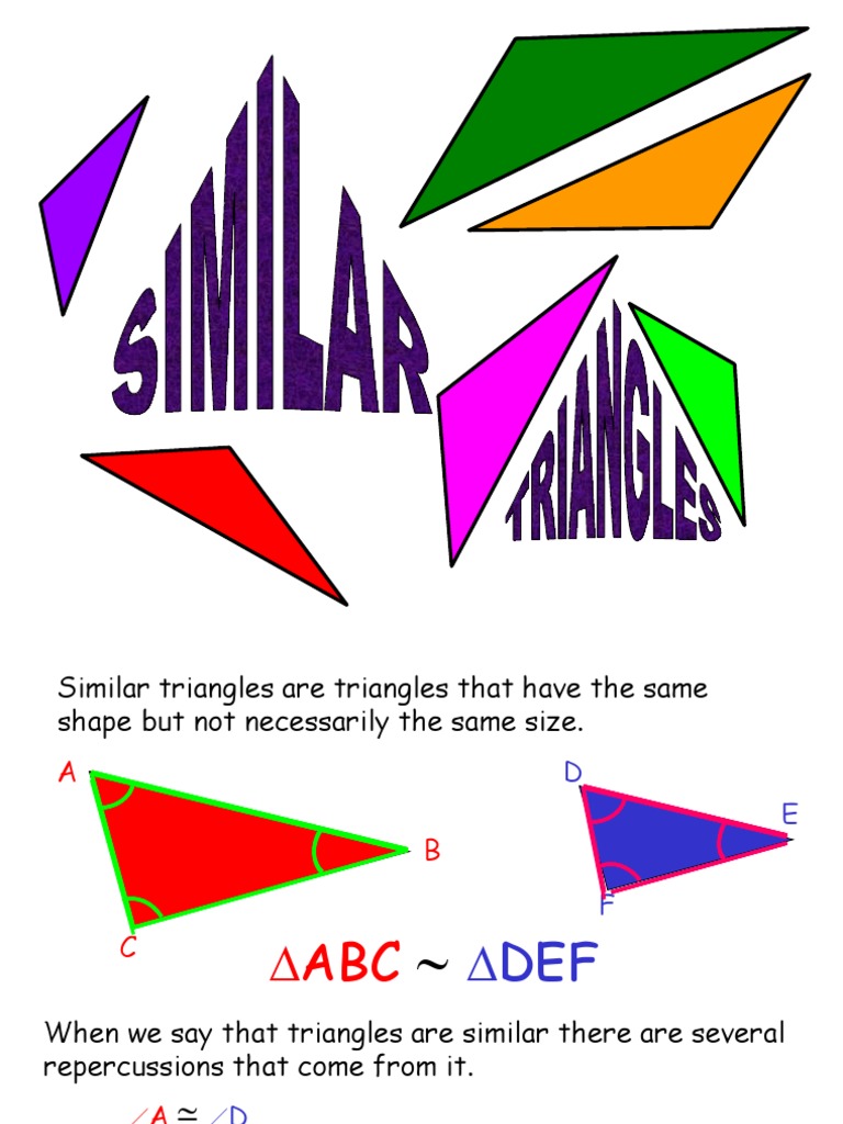 Triangle Similarity Theorems | PDF | Triangle | Mathematics