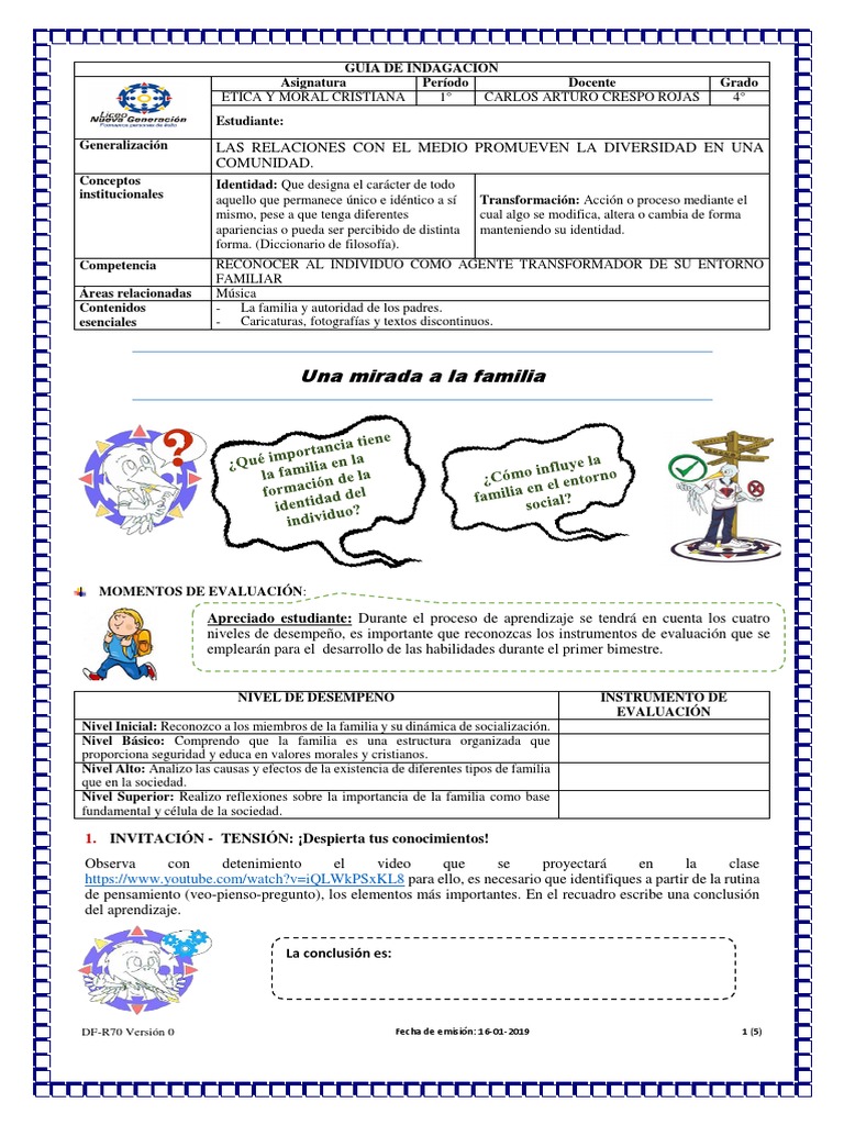 Ética Relaciones Familiares | PDF | Evaluación | Familia
